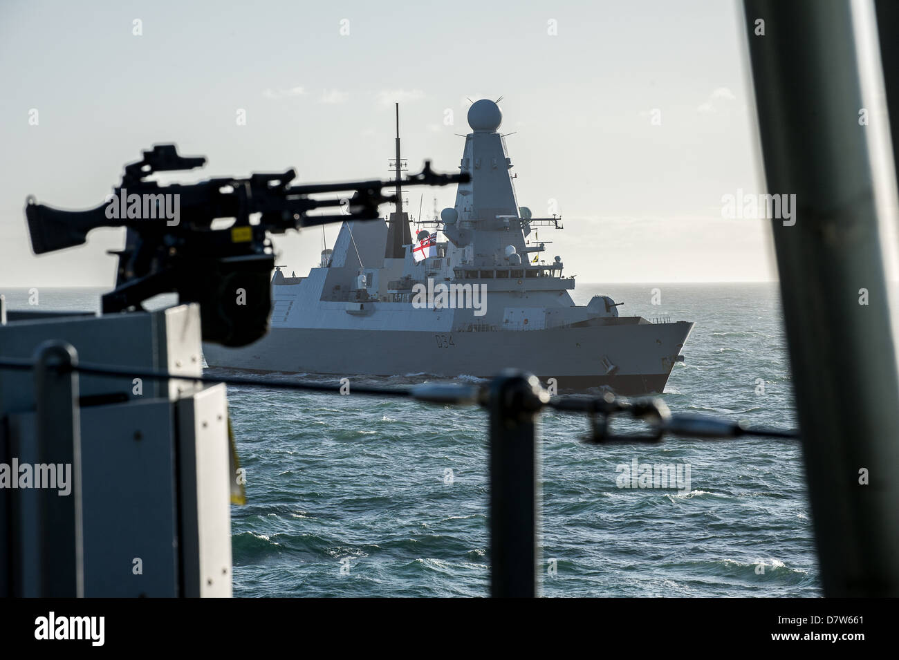 Royal Navy Type 45 destroyer HMS Diamond at sea Stock Photo - Alamy