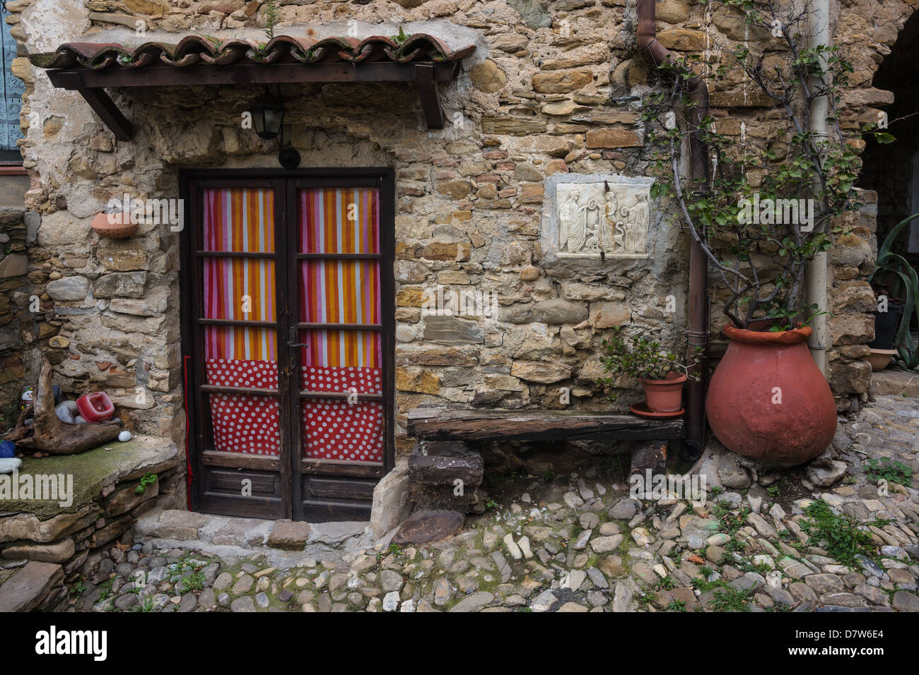 Bussana Vecchia (Old Bussana), a medieval ghost town in Liguria, near ...