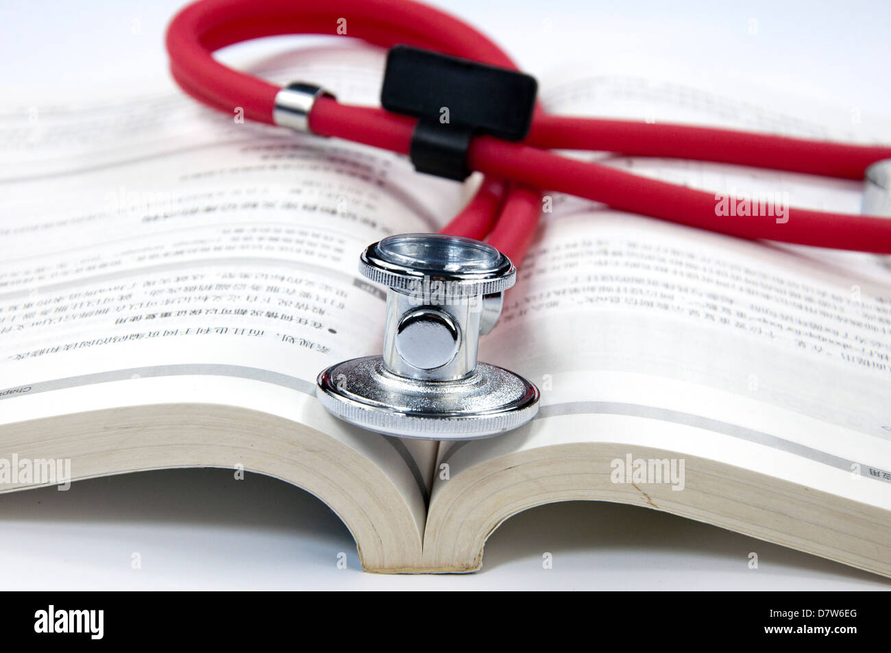 Stethoscope and book Stock Photo - Alamy