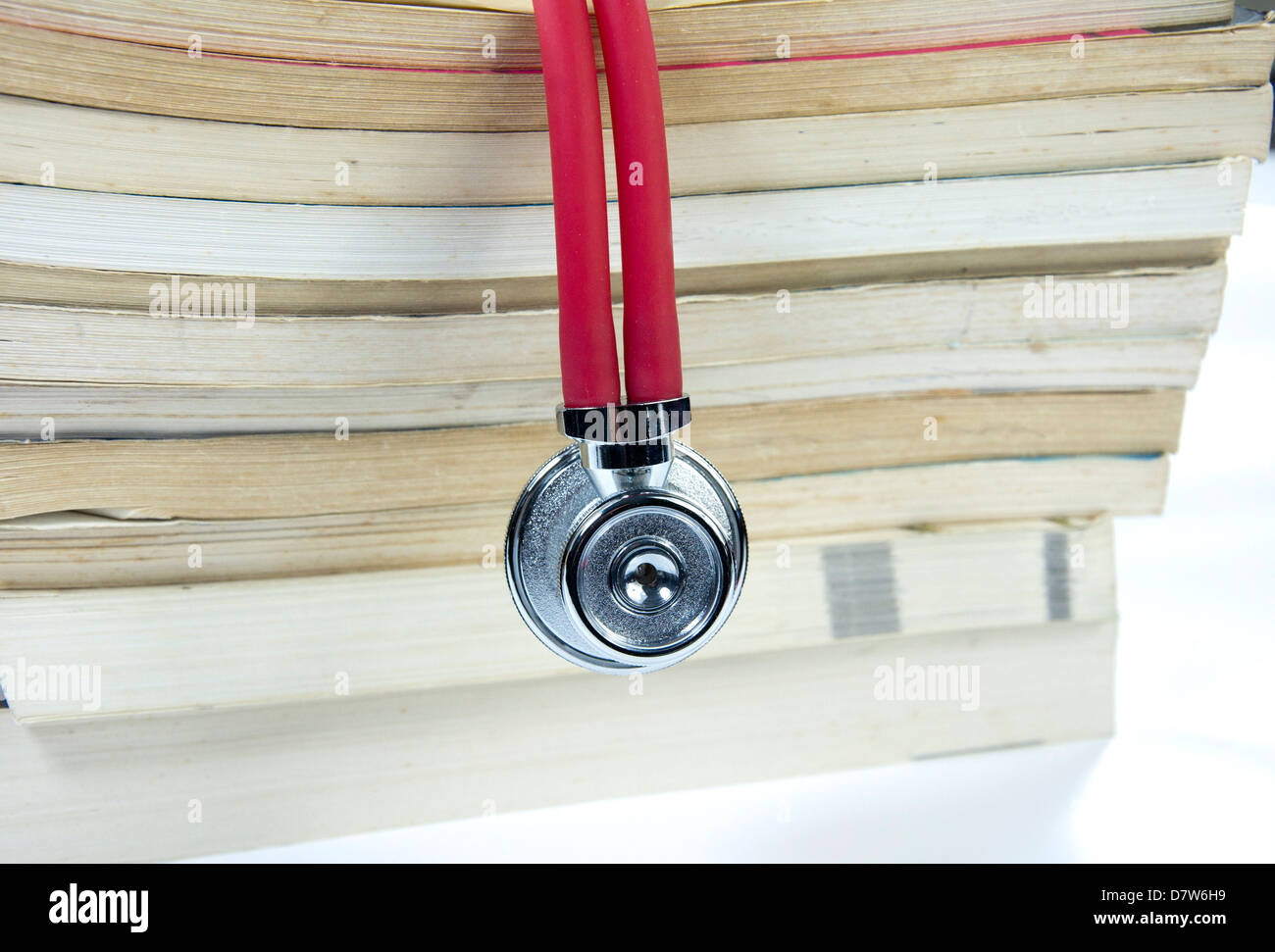 Stethoscope and book Stock Photo - Alamy