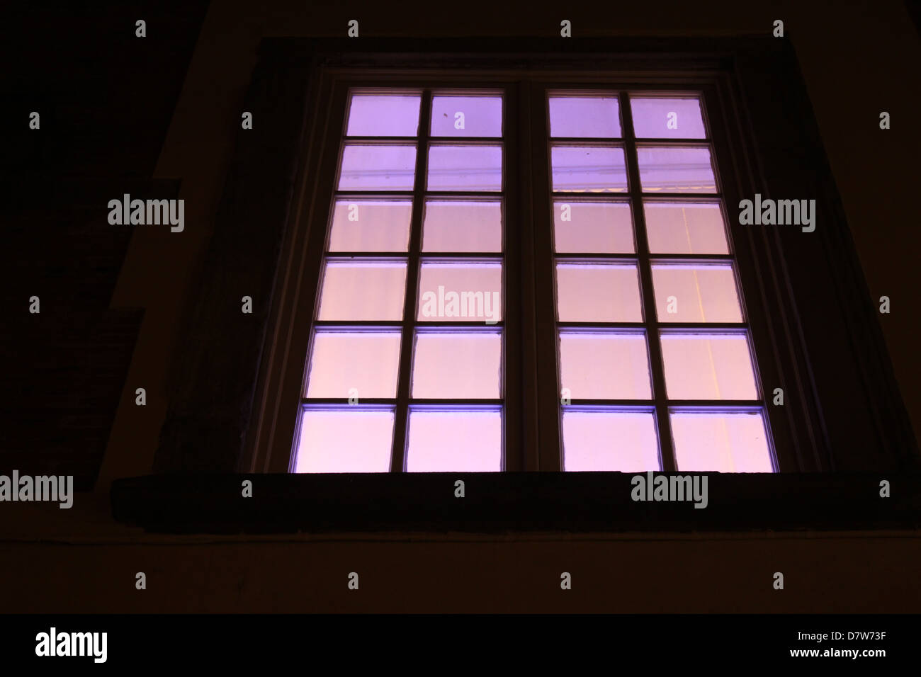 dark window in city town at night Stock Photo - Alamy
