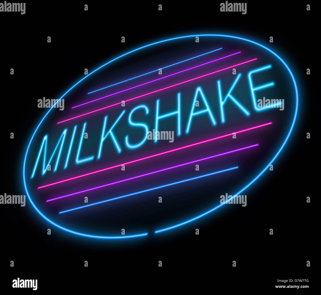 Milkshake neon sign hi-res stock photography and images - Alamy