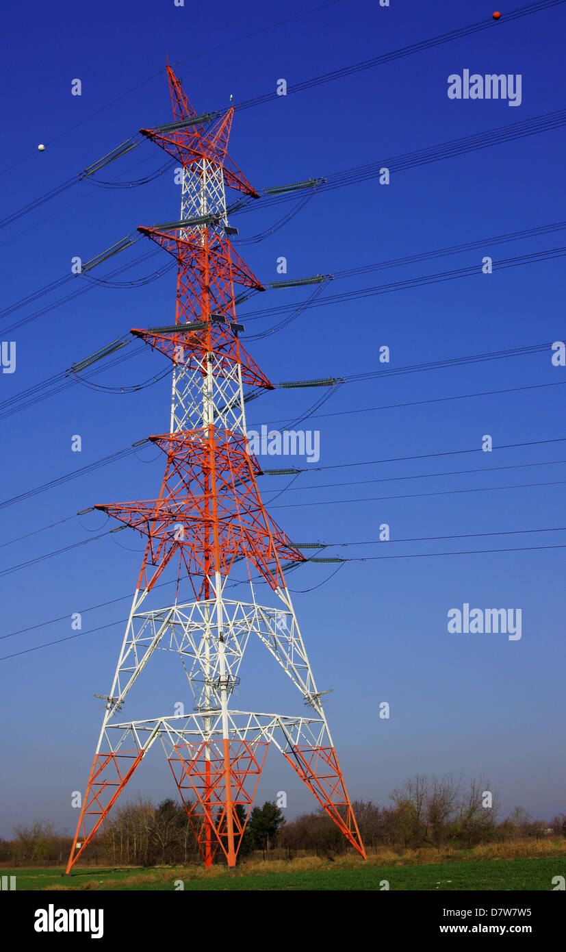Power line pylons in poland hi-res stock photography and images - Alamy