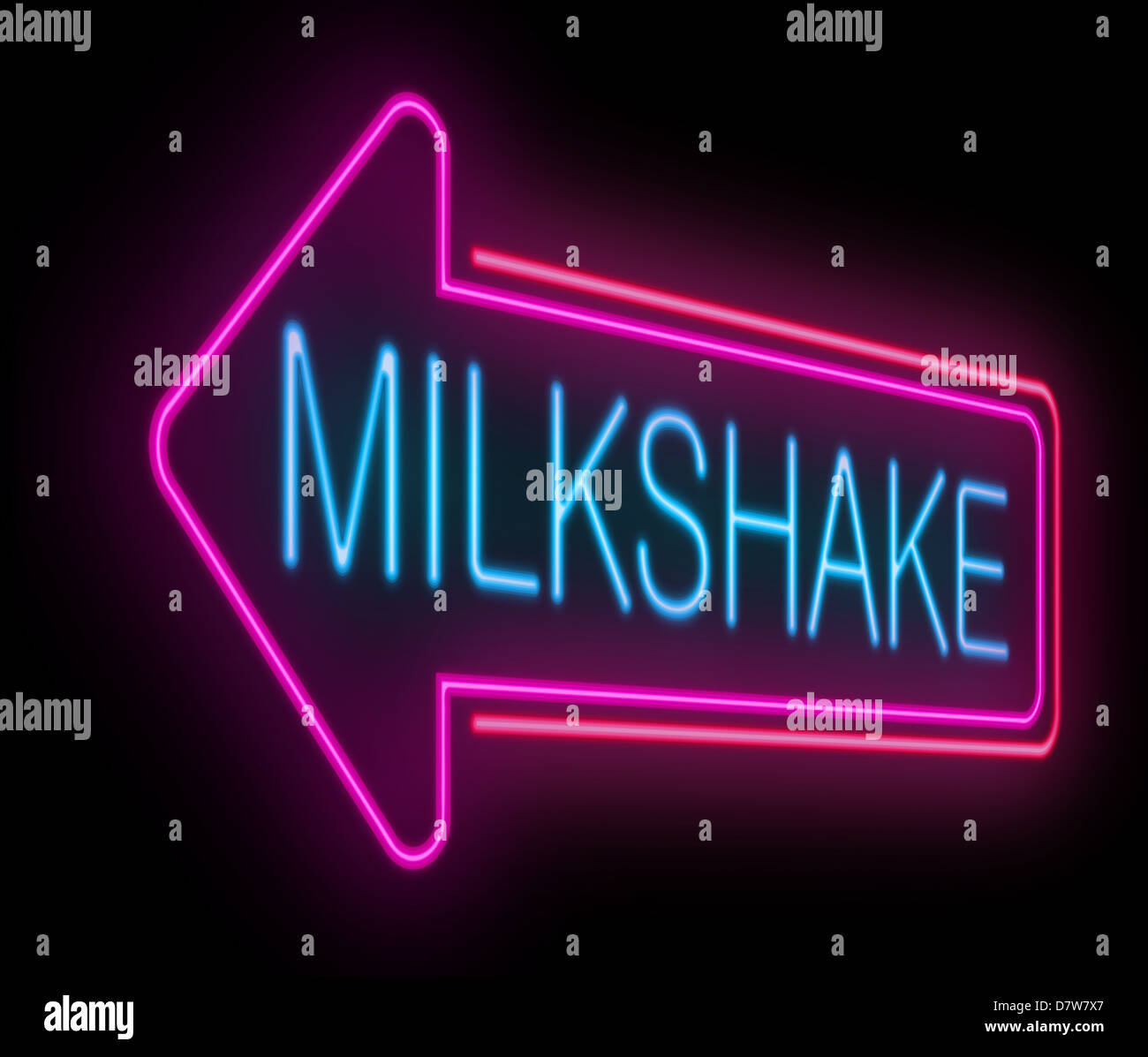 Milkshake neon sign hi-res stock photography and images - Alamy