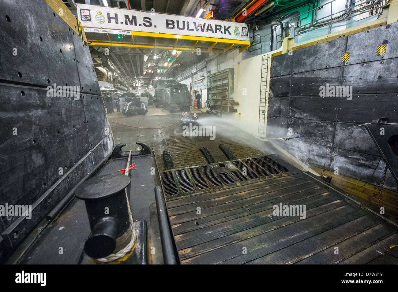 Action Stations onboard HMS Bulwark Stock Photo - Alamy