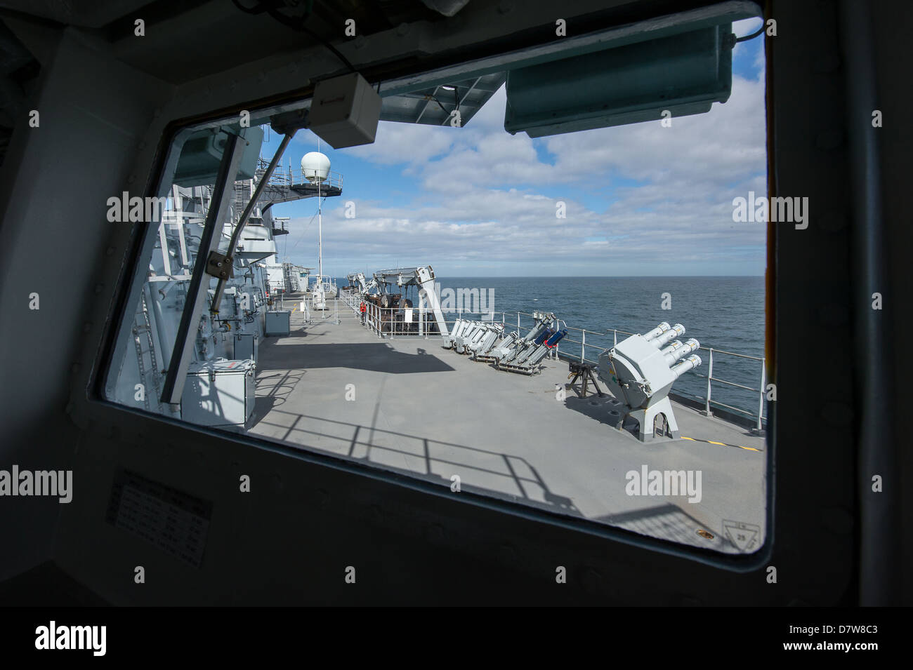 On the bridge of HMS Bulwark, Royal navy Assault Ship Stock Photo - Alamy