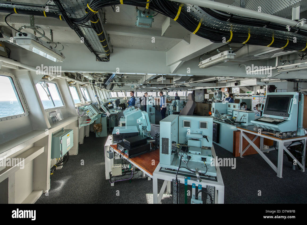 On the bridge of HMS Bulwark, Royal navy Assault Ship Stock Photo - Alamy
