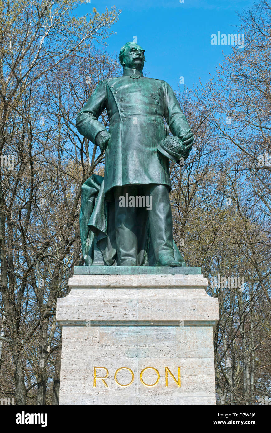 Statue of Albrecht Graf von Roon, near the Berlin Victory Column in the ...