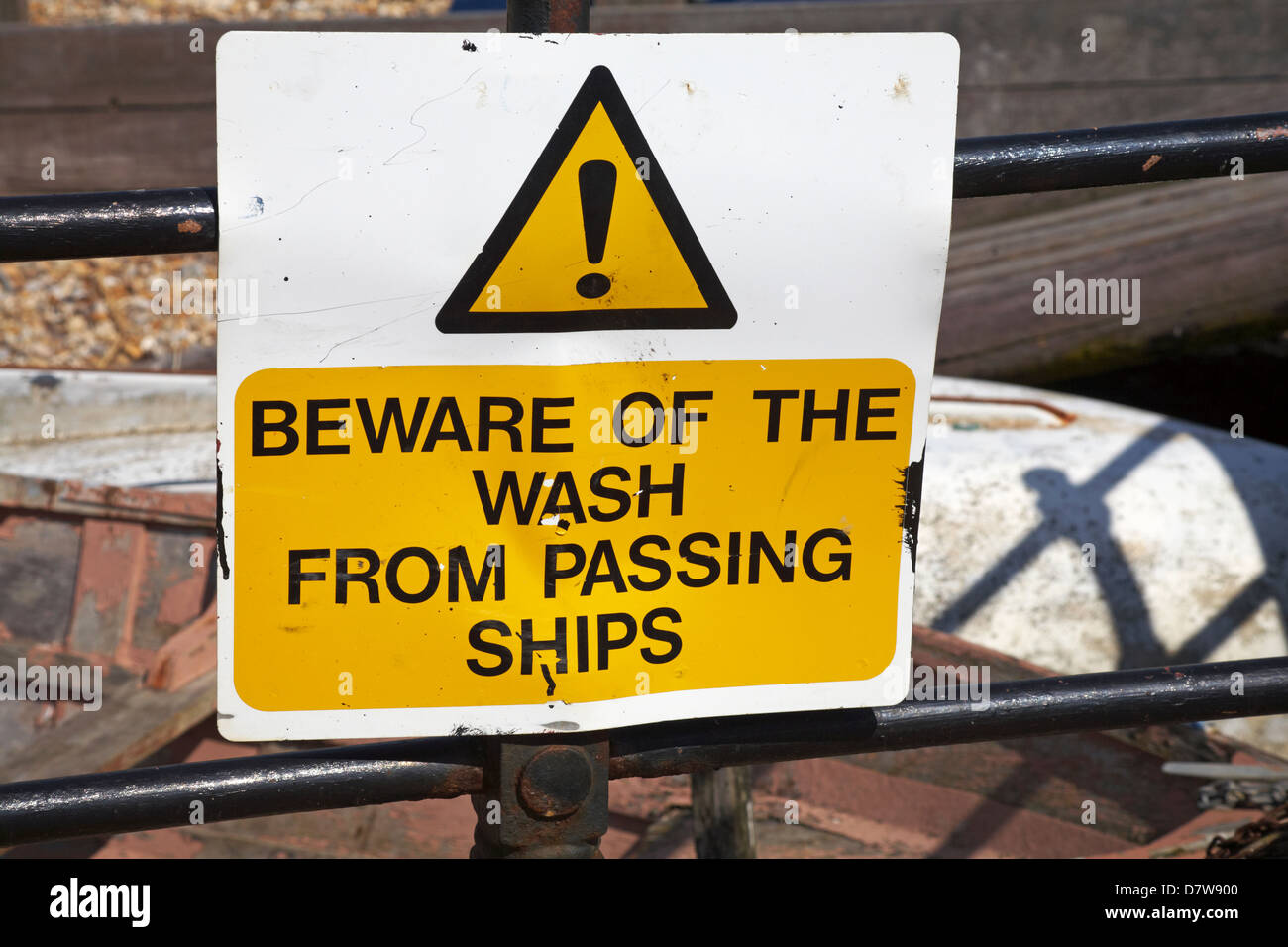 Beware of the wash from passing ships hi-res stock photography and ...