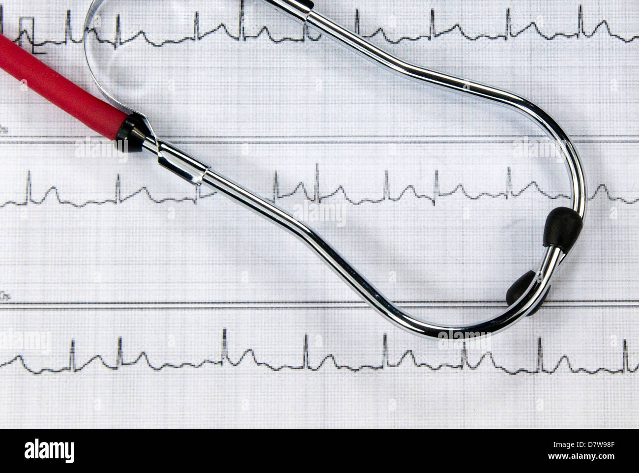 Stethoscope and ECG Stock Photo - Alamy