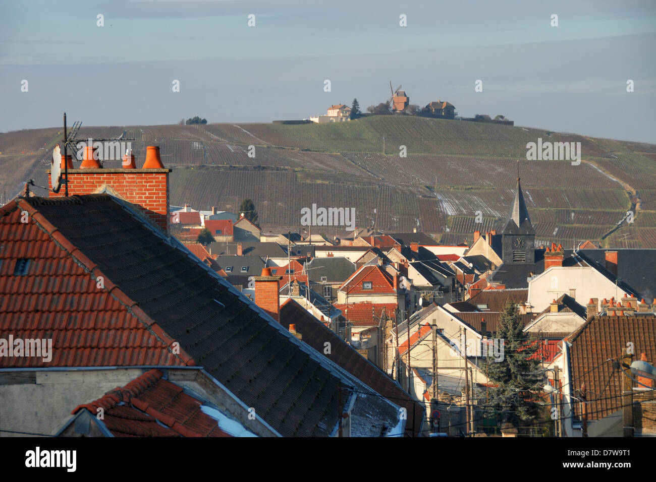 Rooftops of Verzenay, wine-making town in Champagne, France Stock Photo ...