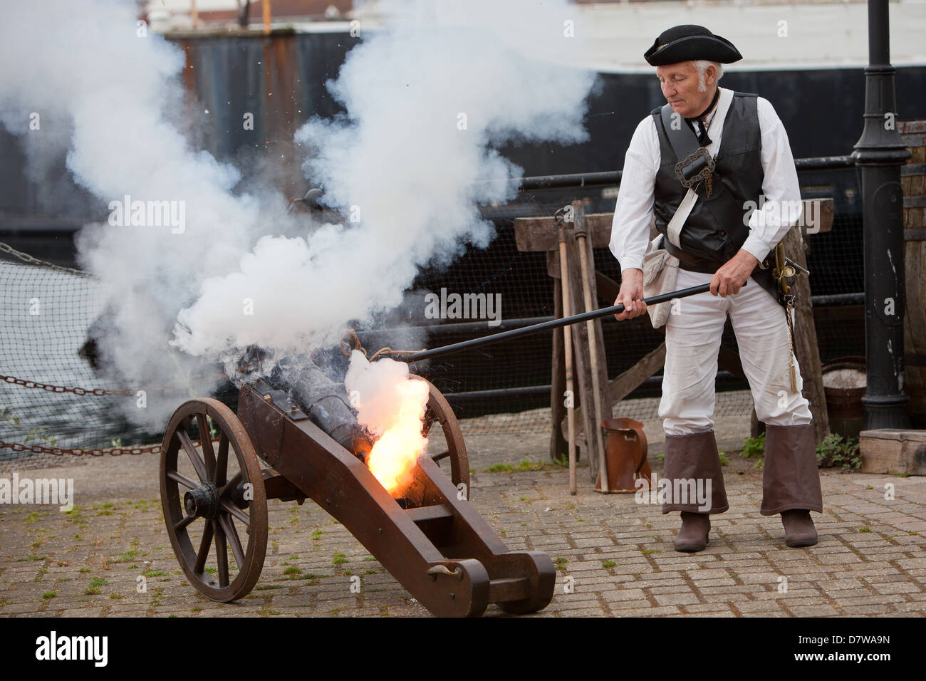 A demonstration of musketry and artillery at the Hartlepool Maritime ...