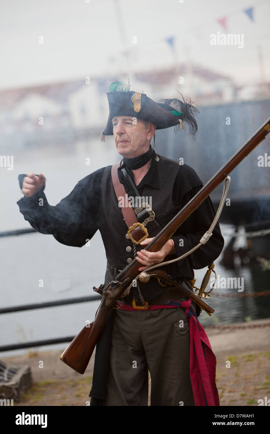 A demonstration of musketry and artillery at the Hartlepool Maritime ...