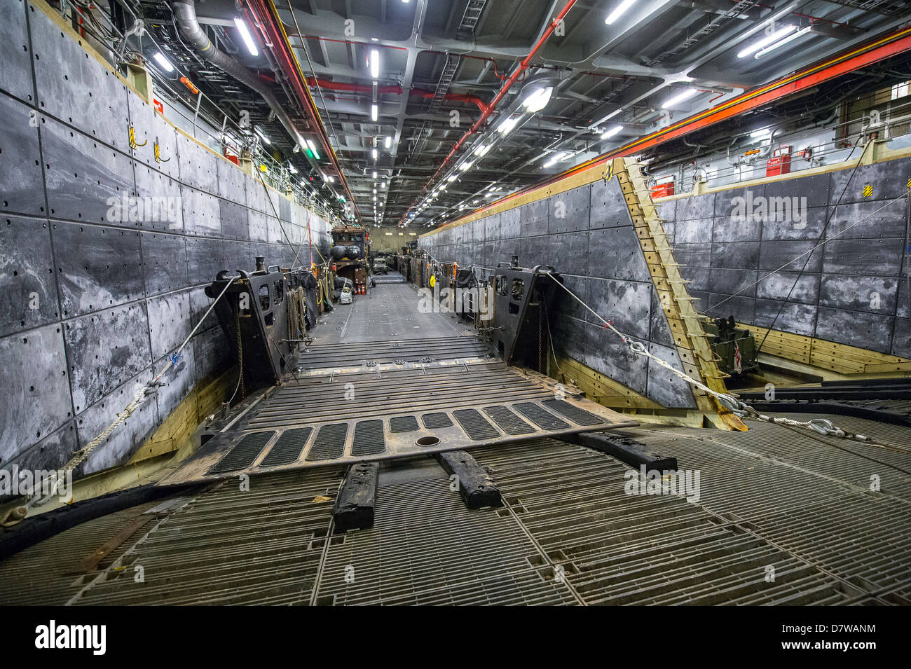 Vehicle Deck HMS Bulwark Stock Photo - Alamy