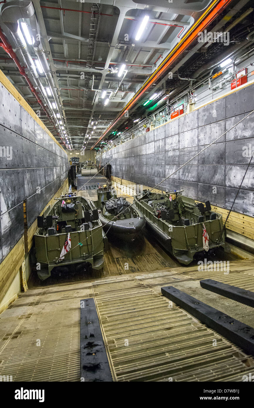 Vehicle Deck HMS Bulwark Stock Photo - Alamy