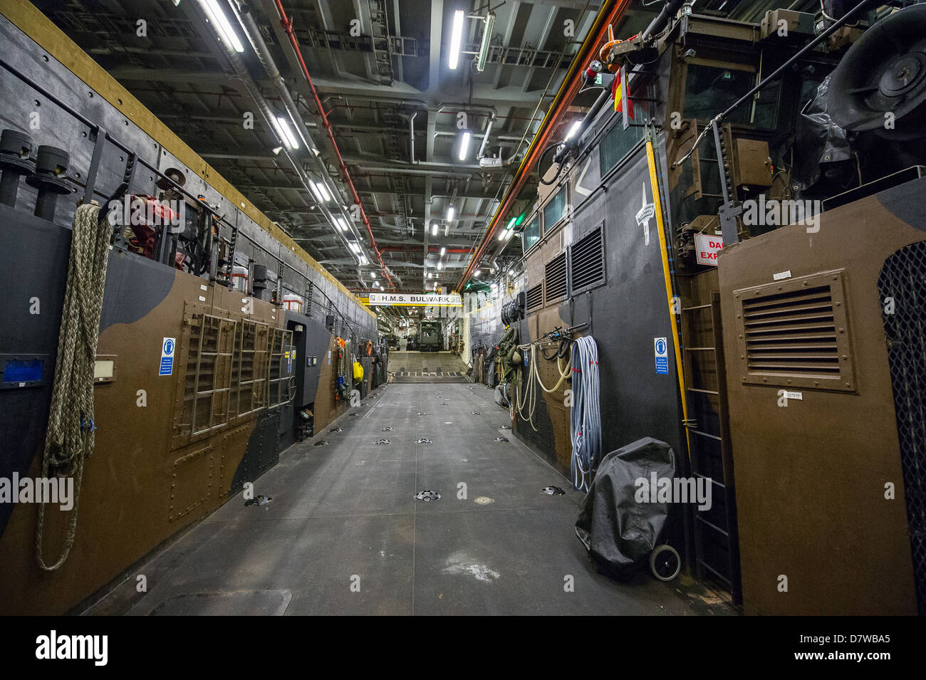 Vehicle Deck HMS Bulwark Stock Photo - Alamy