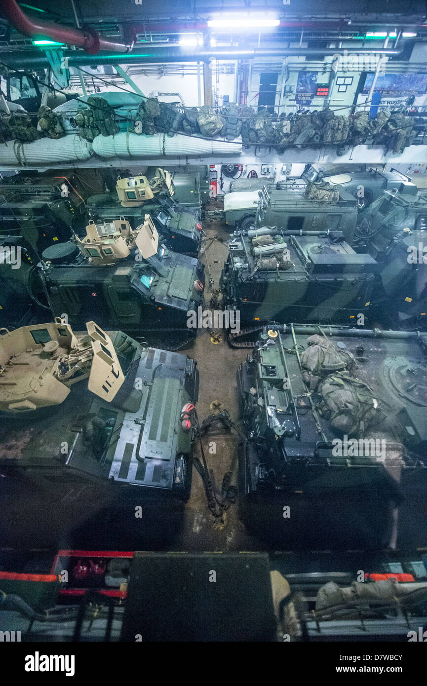 Vehicle Deck HMS Bulwark Stock Photo - Alamy