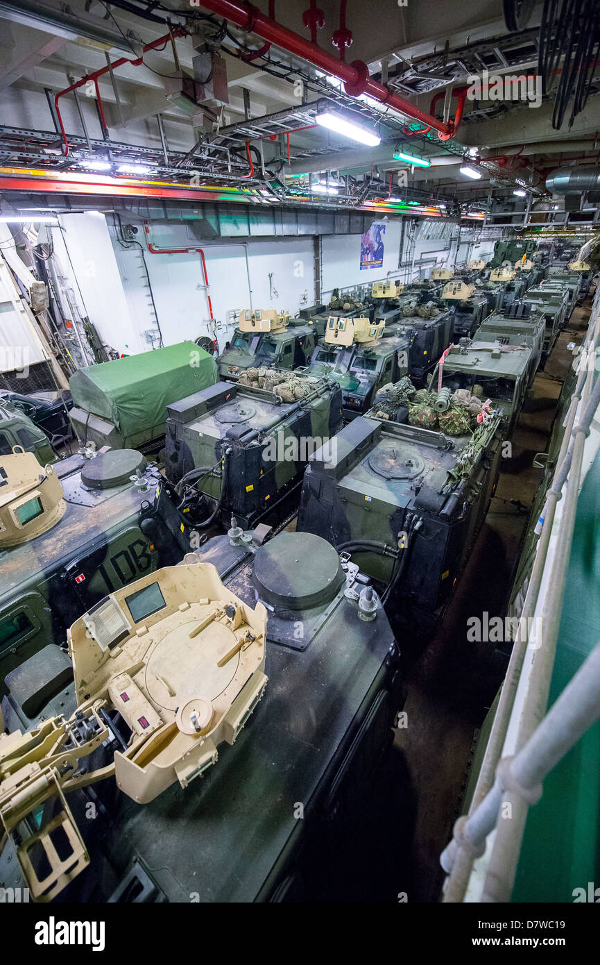 Vehicle Deck HMS Bulwark Stock Photo - Alamy