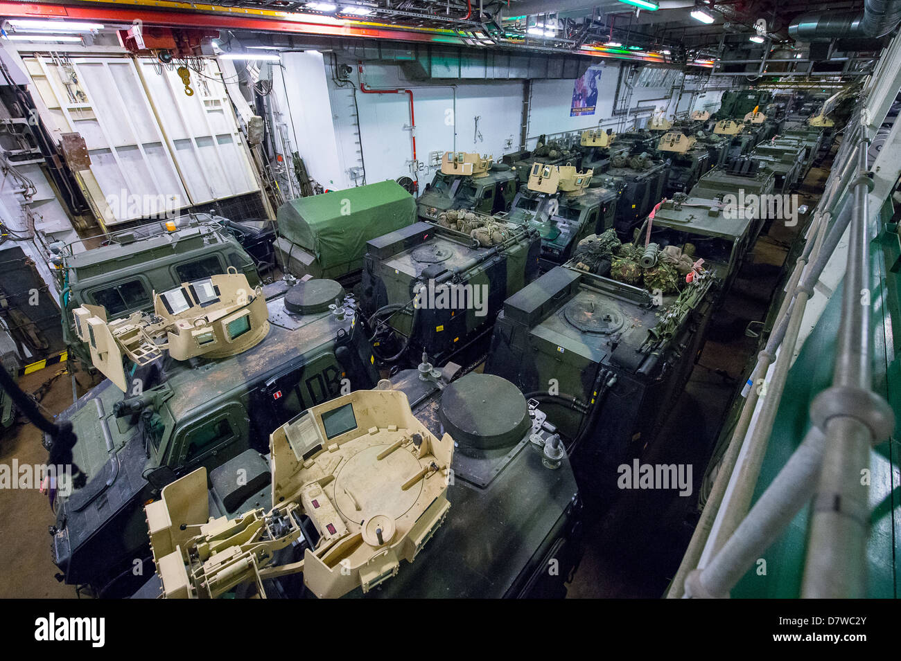 Vehicle Deck HMS Bulwark Stock Photo - Alamy