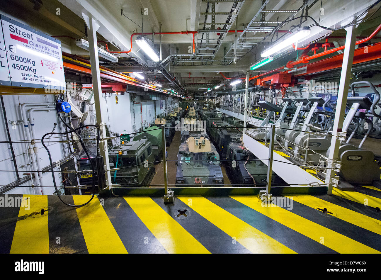 Vehicle Deck HMS Bulwark Stock Photo - Alamy