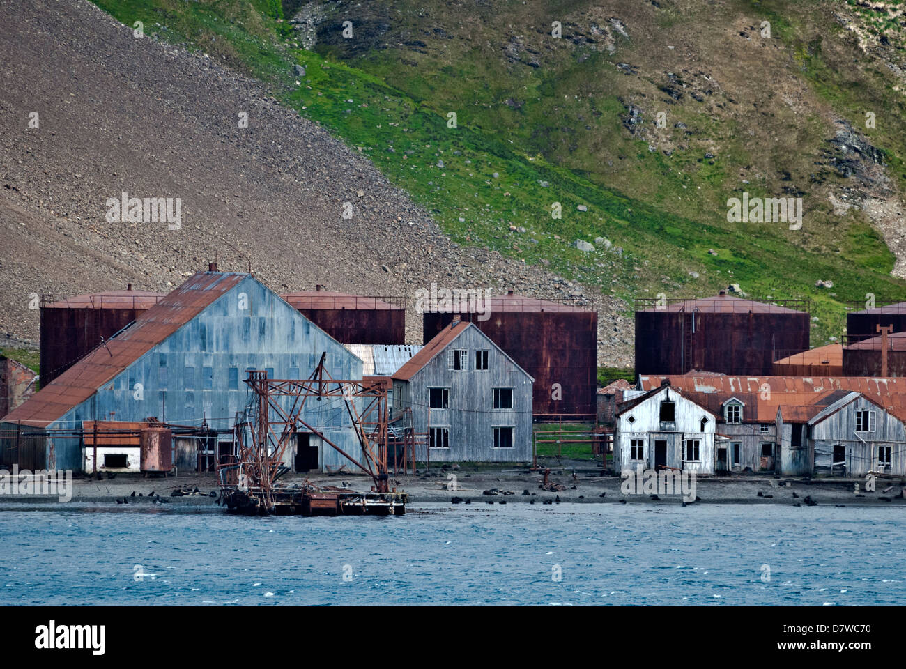 Stromness Bay South Georgia Antarctica whaling station Stock Photo - Alamy