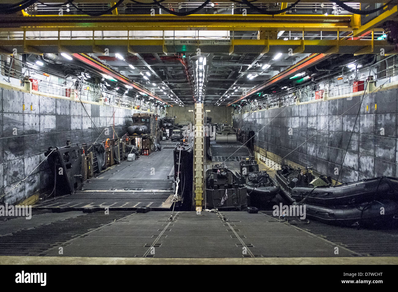Vehicle Deck HMS Bulwark Stock Photo - Alamy