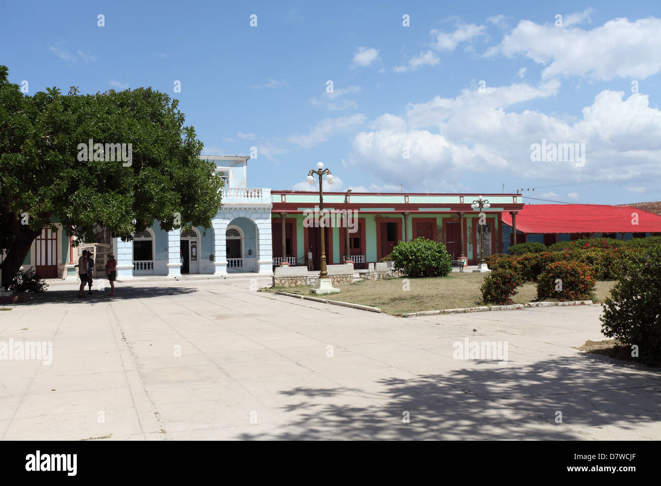 Plaza de Armas now Parque Calixto Garcia in Gibara, Cuba Stock Photo ...