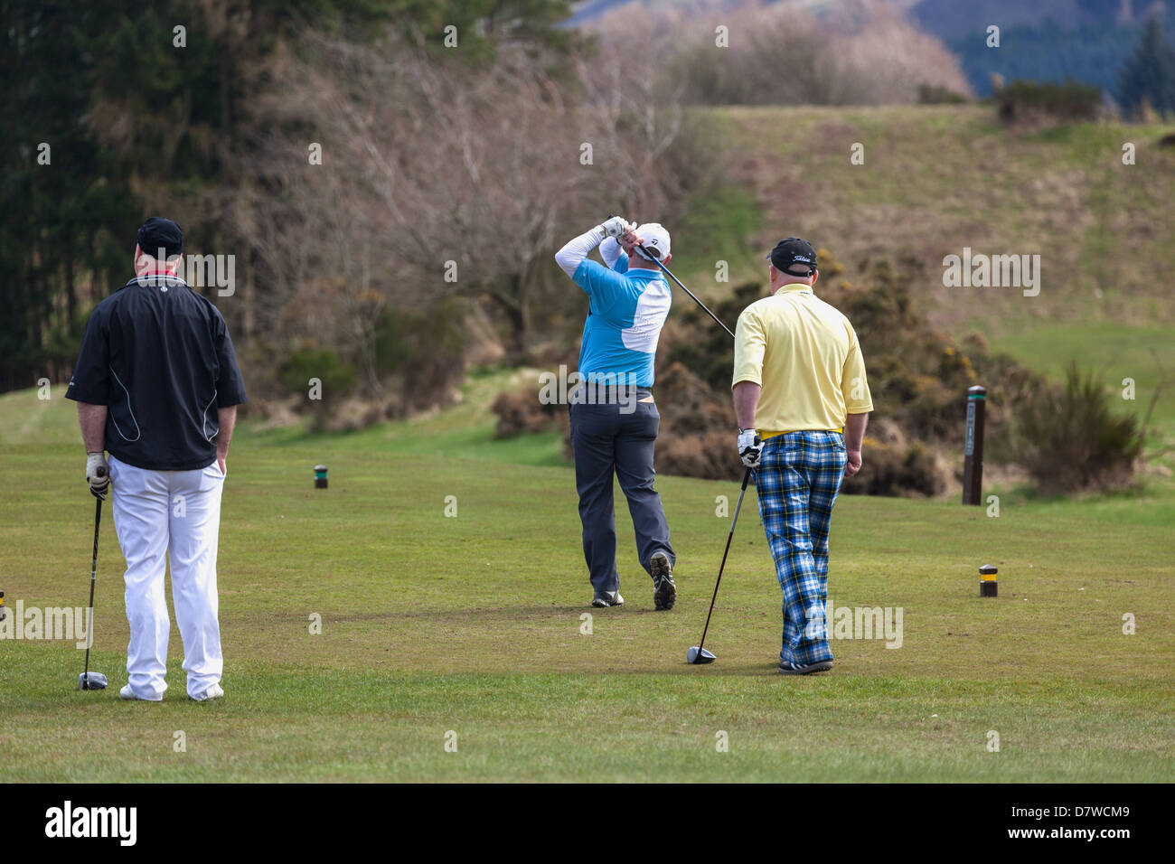 golfers teeing off at Gleneagles golf course Stock Photo - Alamy