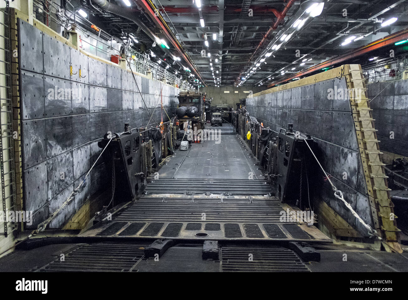 Vehicle Deck HMS Bulwark Stock Photo - Alamy