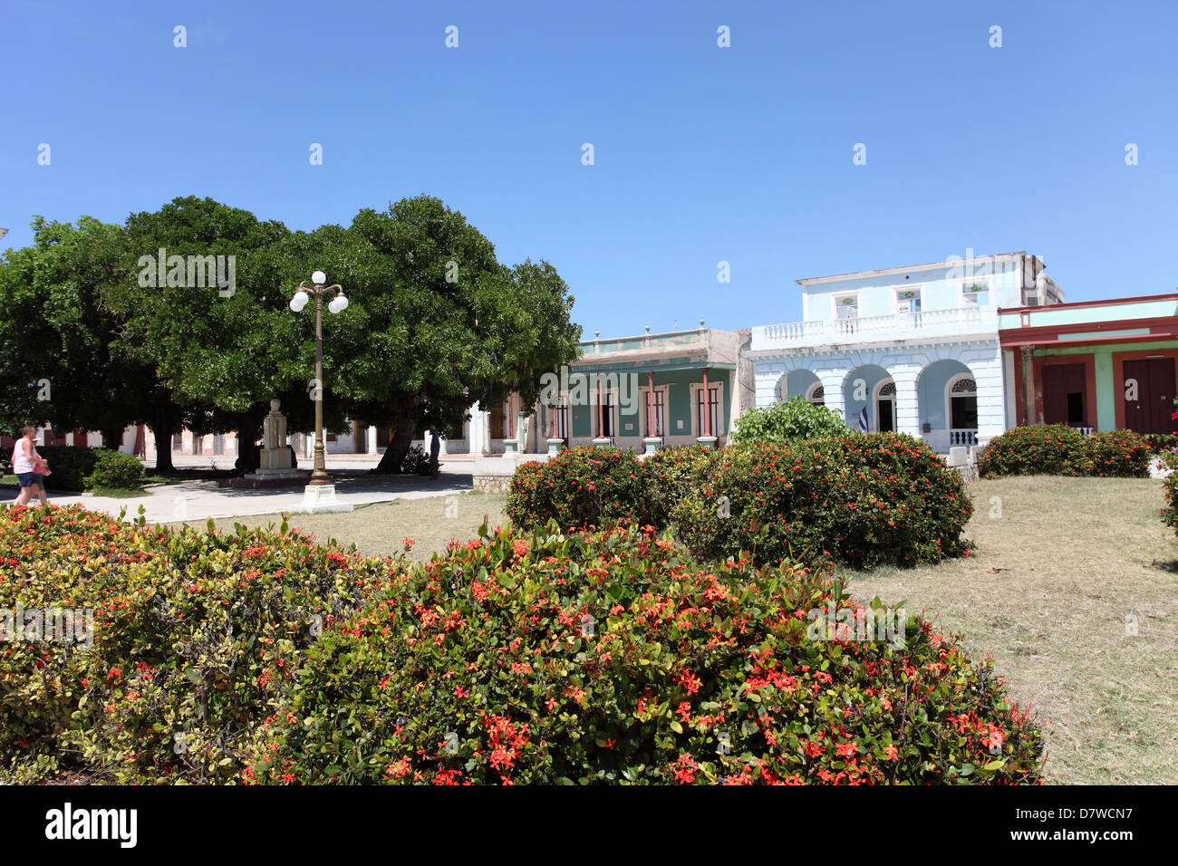 Plaza de Armas now Parque Calixto Garcia in Gibara, Cuba Stock Photo ...