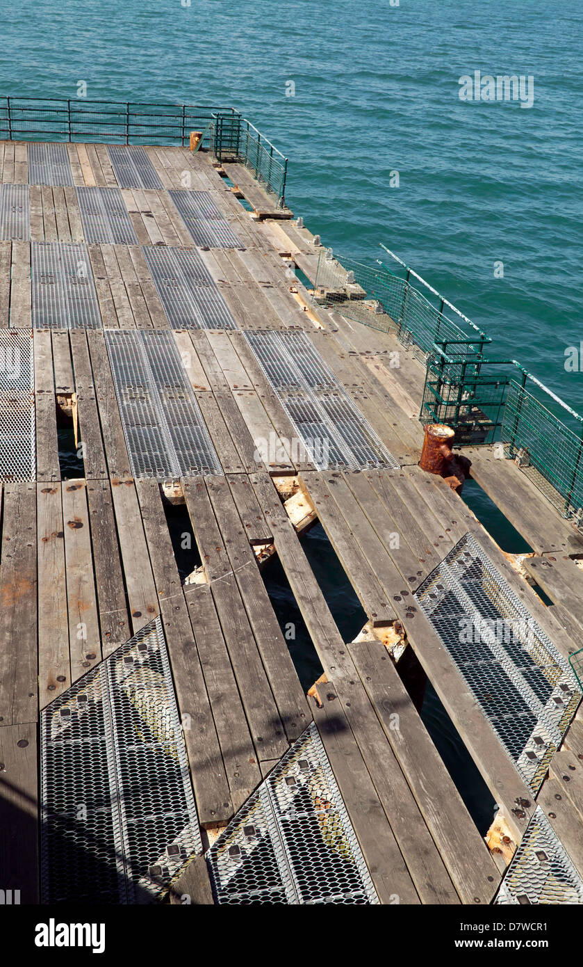 A bad storm on Friday, March 15, 2013, caused damage to the lower deck ...