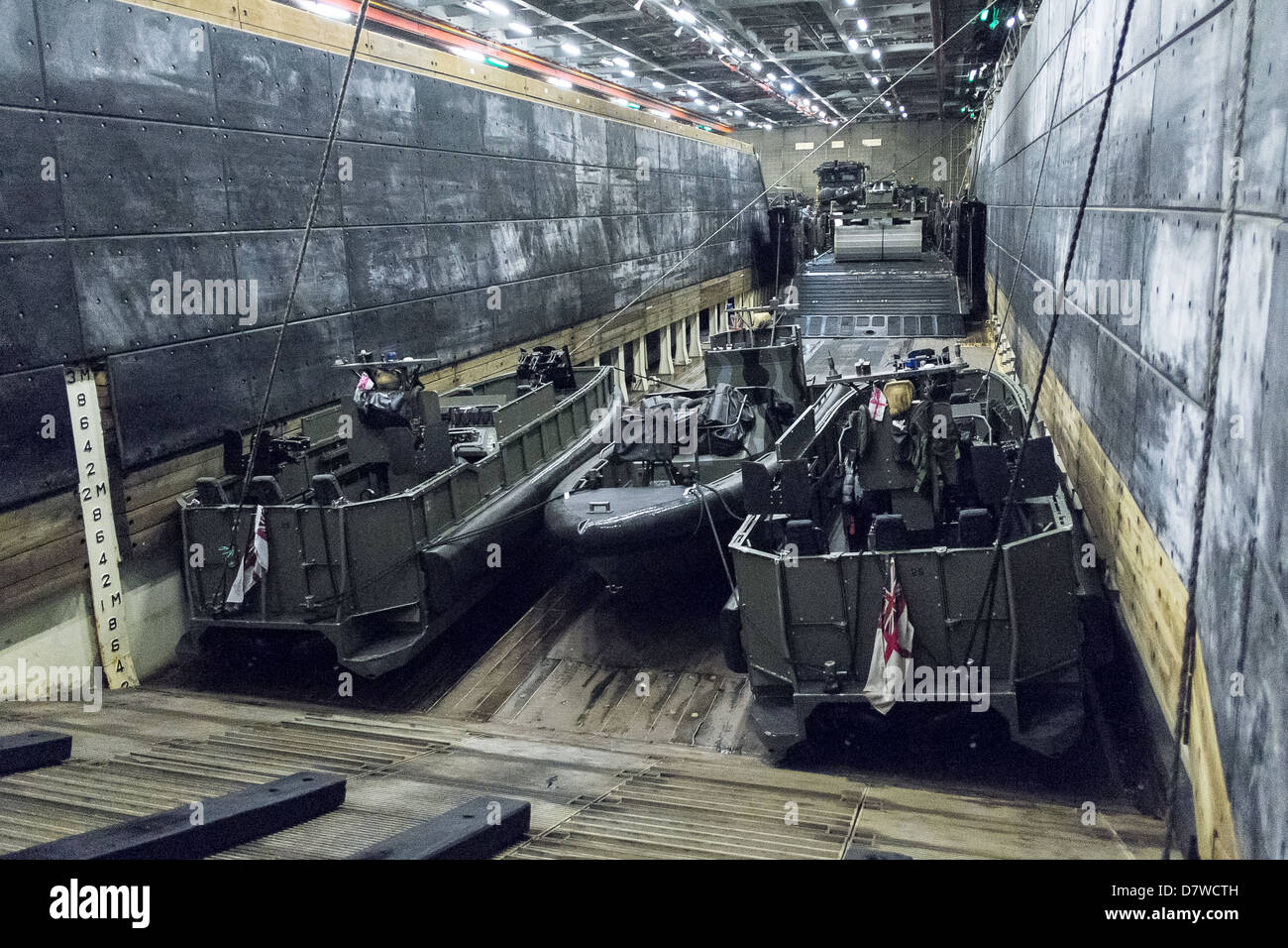 The Landing Craft Dock onboard Royal Navy Assault Ship HMS Bulwark ...