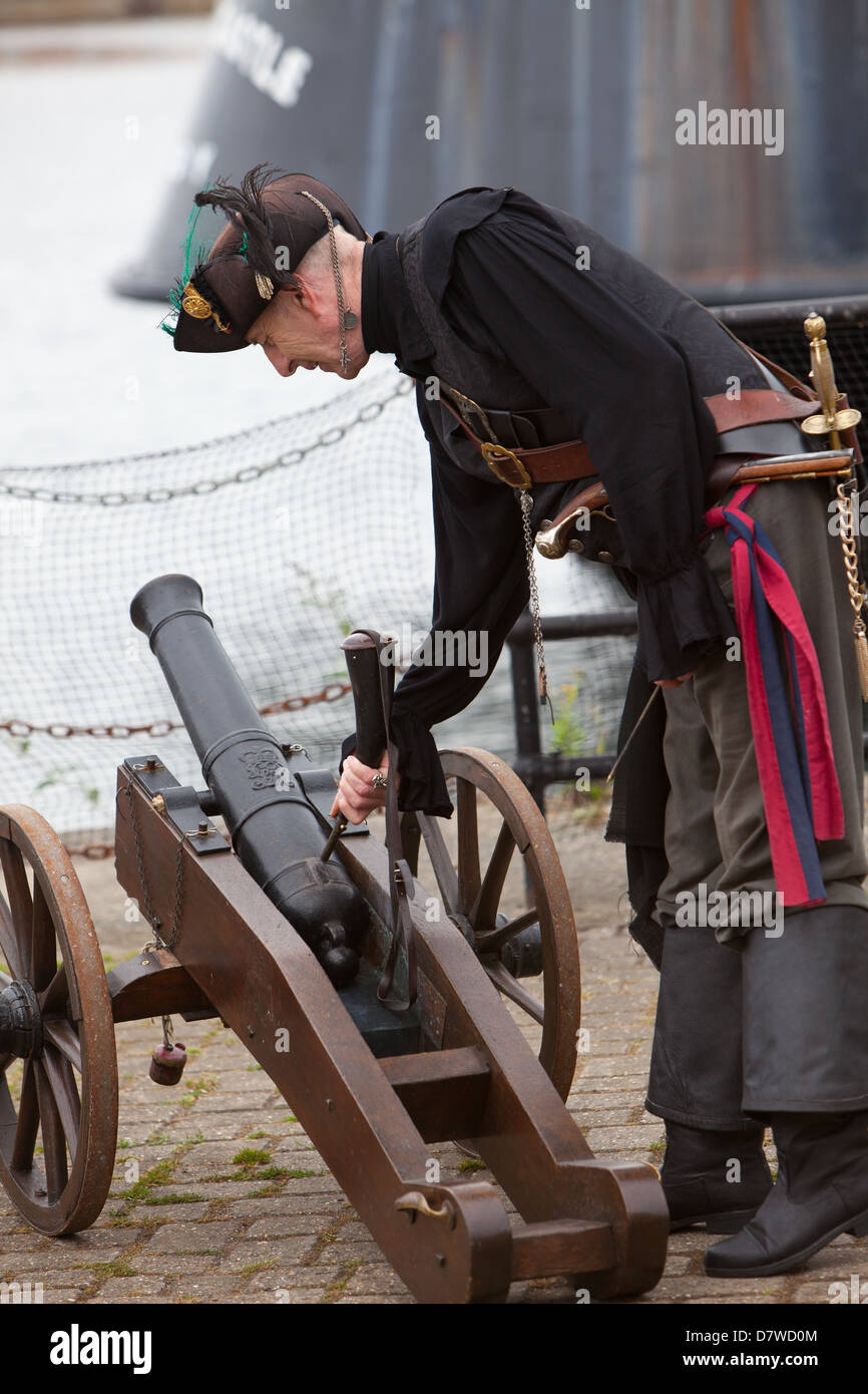 A demonstration of musketry and artillery at the Hartlepool Maritime ...