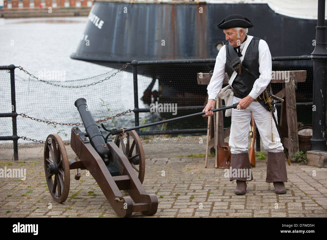 A demonstration of musketry and artillery at the Hartlepool Maritime ...