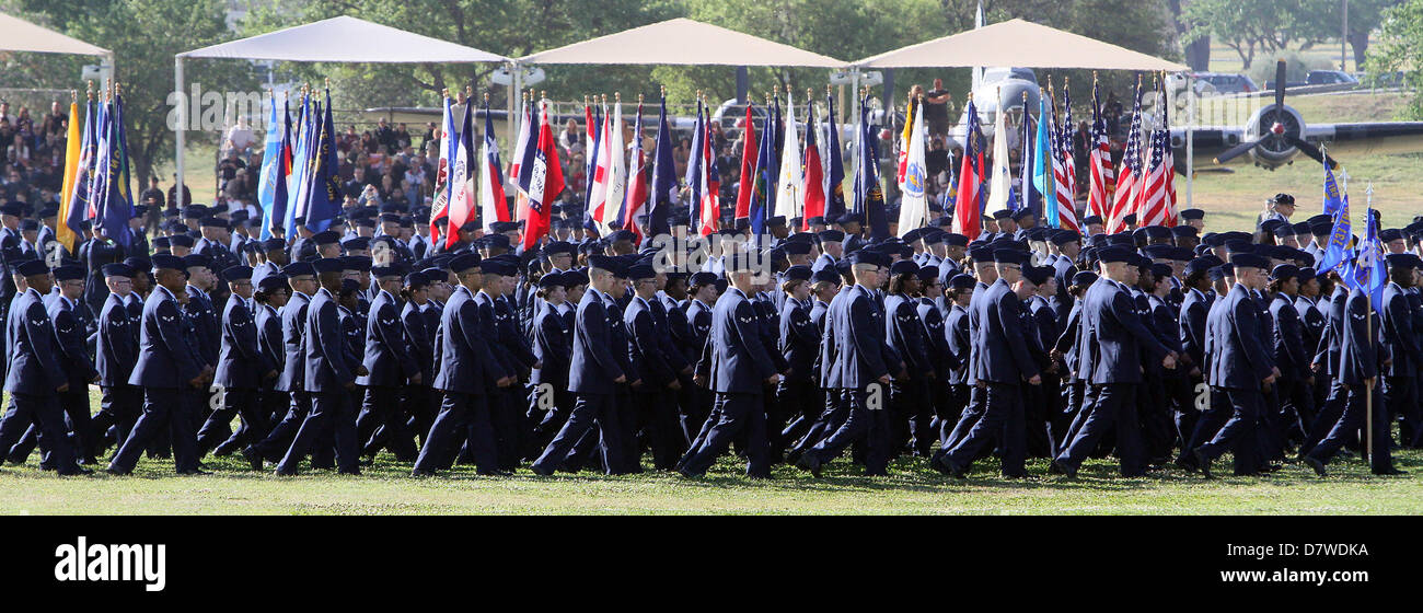 April 4, 2013 - San Antonio, Texas, USA - Airmen march on to the parade ...