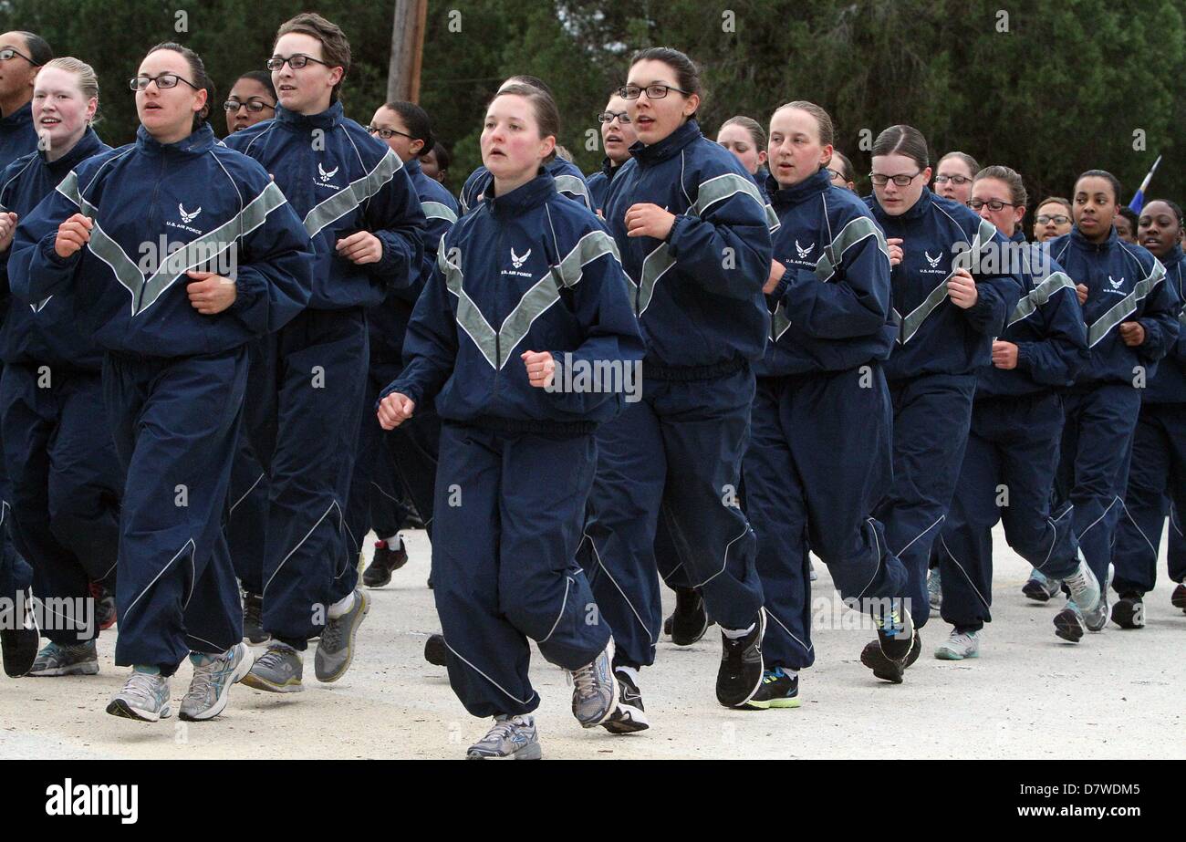 April 3, 2013 - San Antonio, Texas, USA - Female Airmen participate in ...