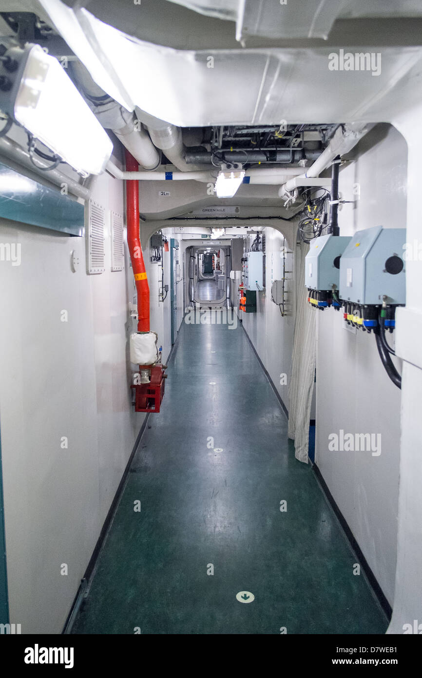 The Green Mile onboard Royal Navy Assault Ship HMS Bulwark Stock Photo ...