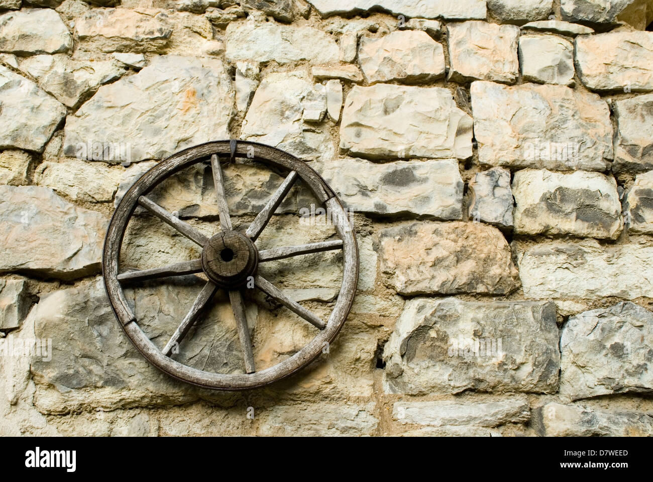 wall with wheel Stock Photo - Alamy