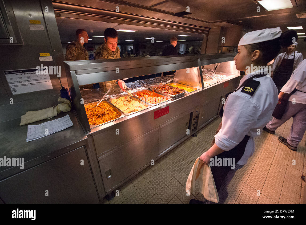 The main Junior rates Dining Room onboard Royal Navy Assault Ship HMS ...