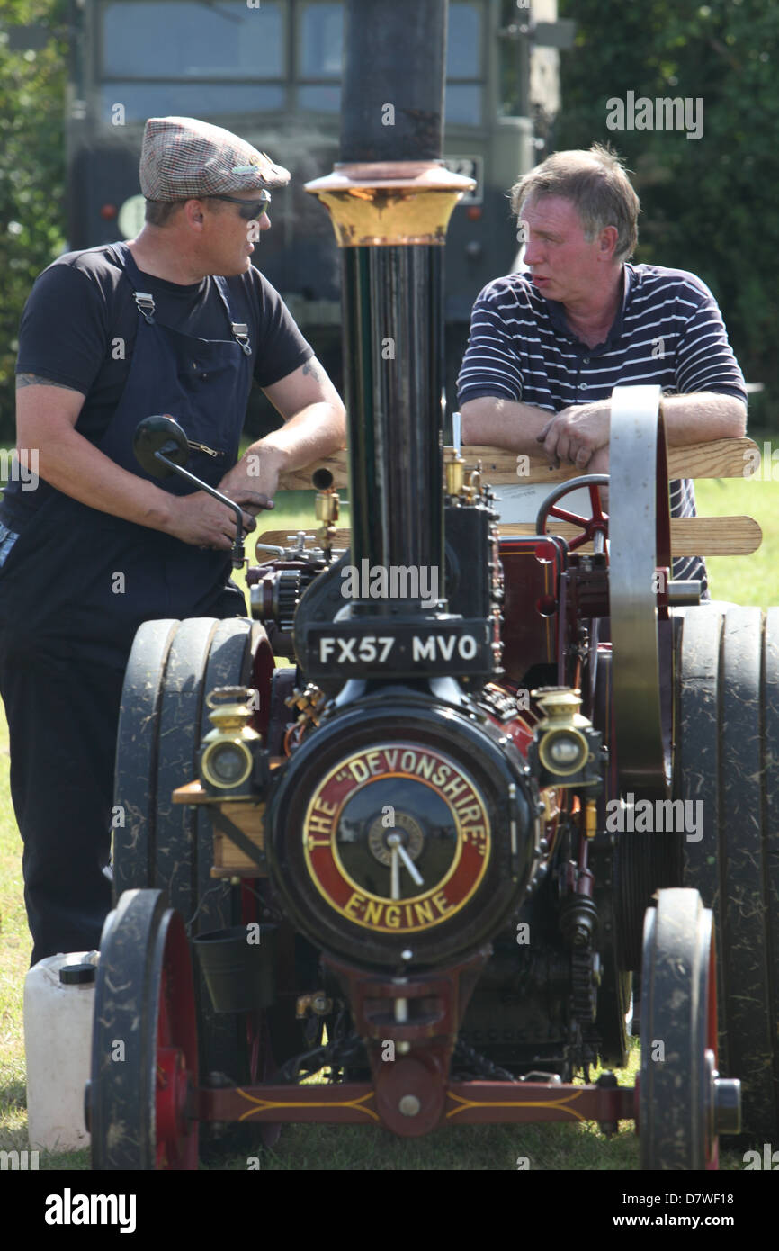 Vintage traction steam engine driver at Cromford Steam Rally,Derbyshire ...