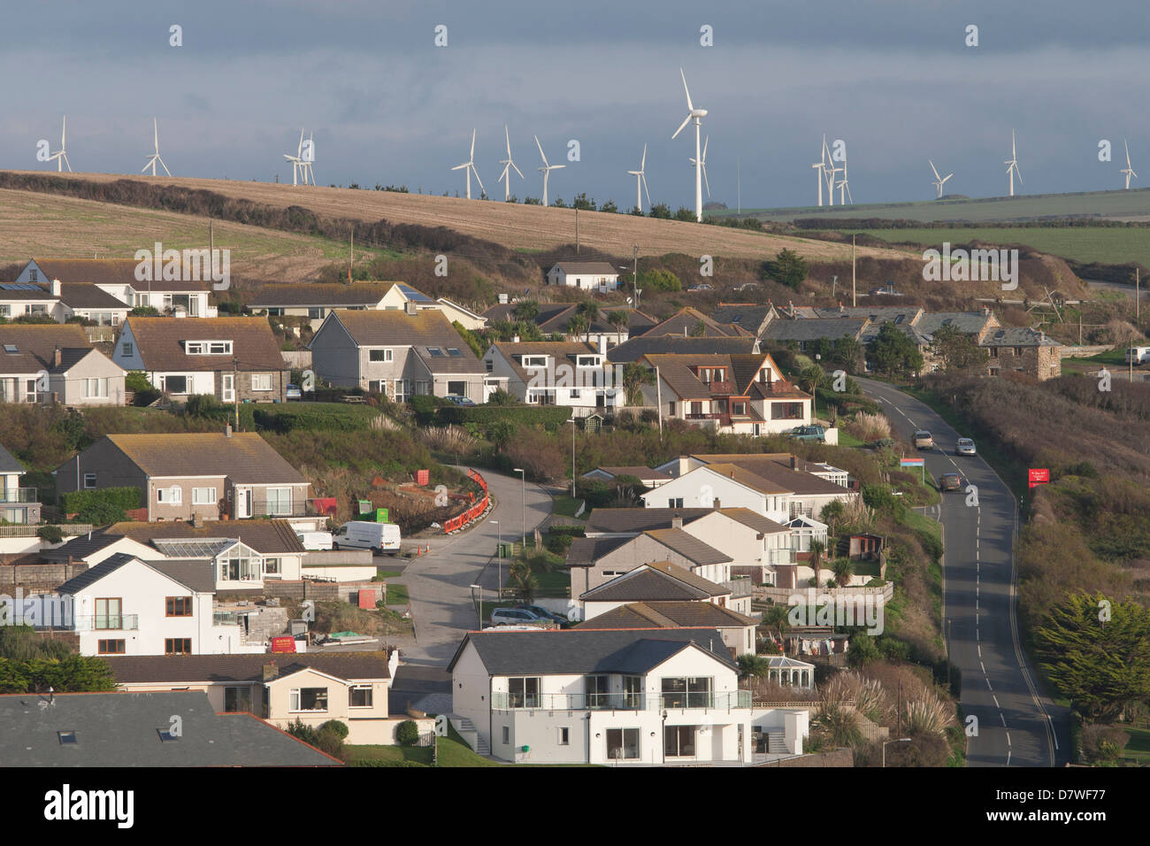 Wind farm near Trenance, Cornwall Stock Photo - Alamy