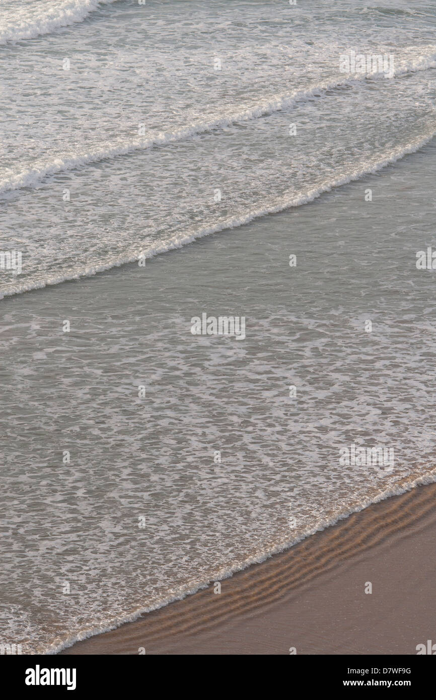 Wave pattern on sandy beach, Cornwall, UK Stock Photo - Alamy
