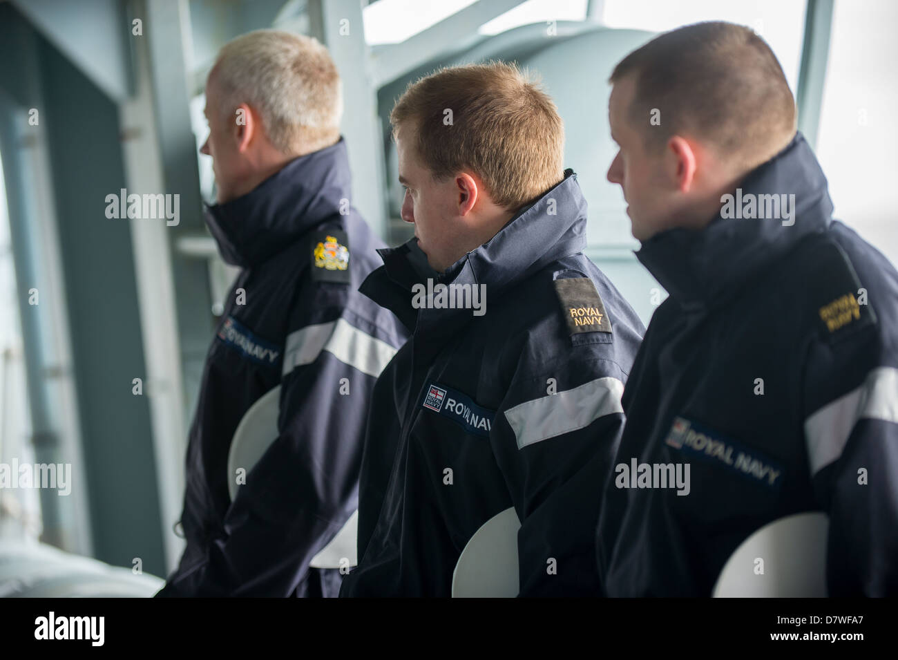 A Warrant Officer and two Junior rates onboard Royal Navy Warship HMS ...