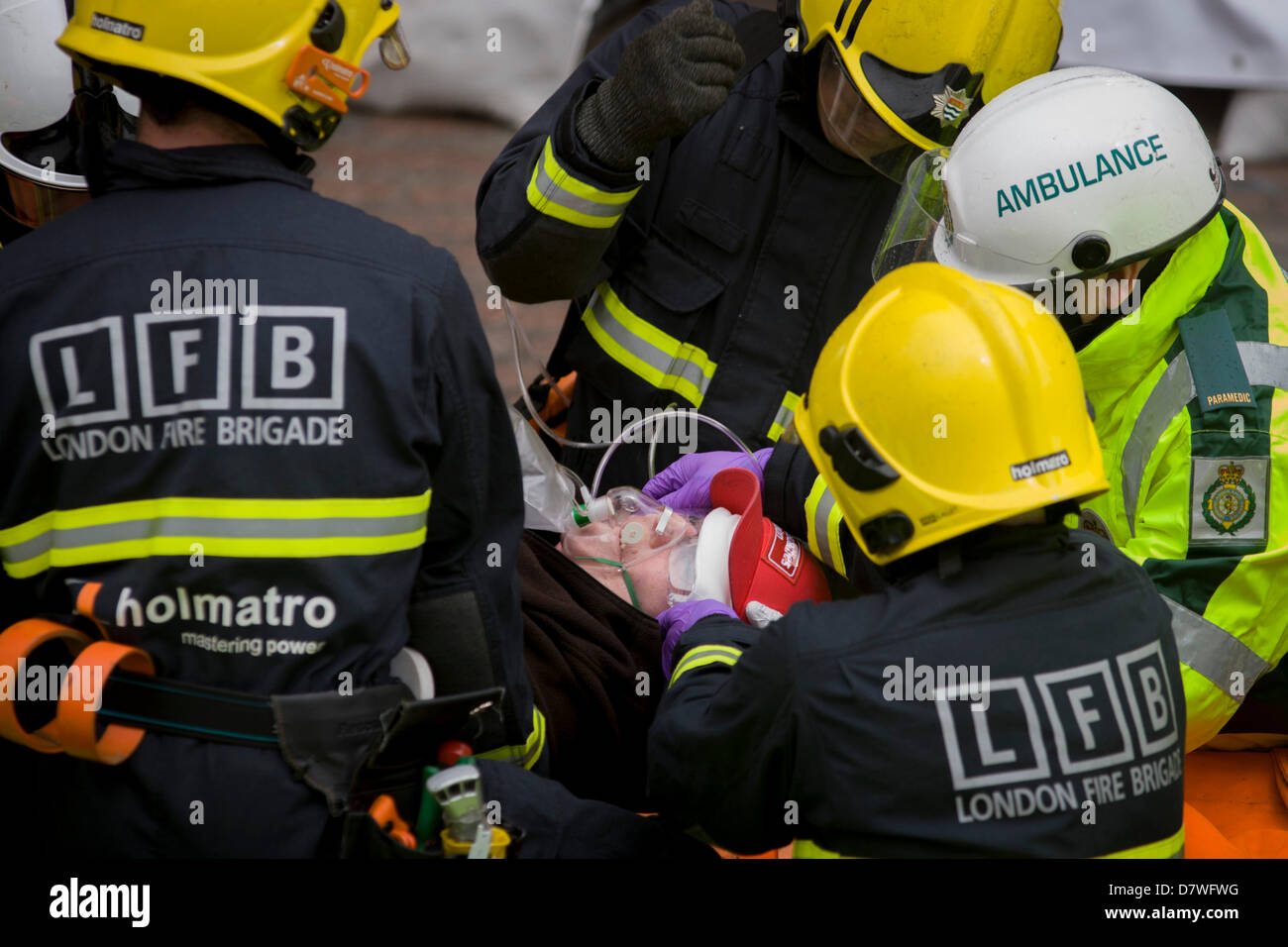 London fire brigade helmets hi-res stock photography and images - Alamy
