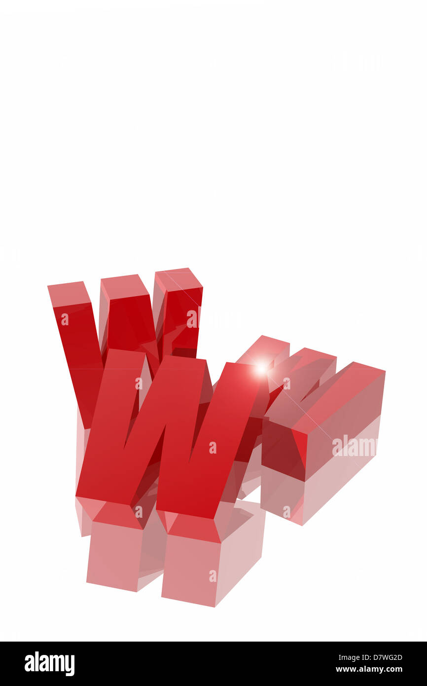 Internet symbol. Three W letters Stock Photo - Alamy