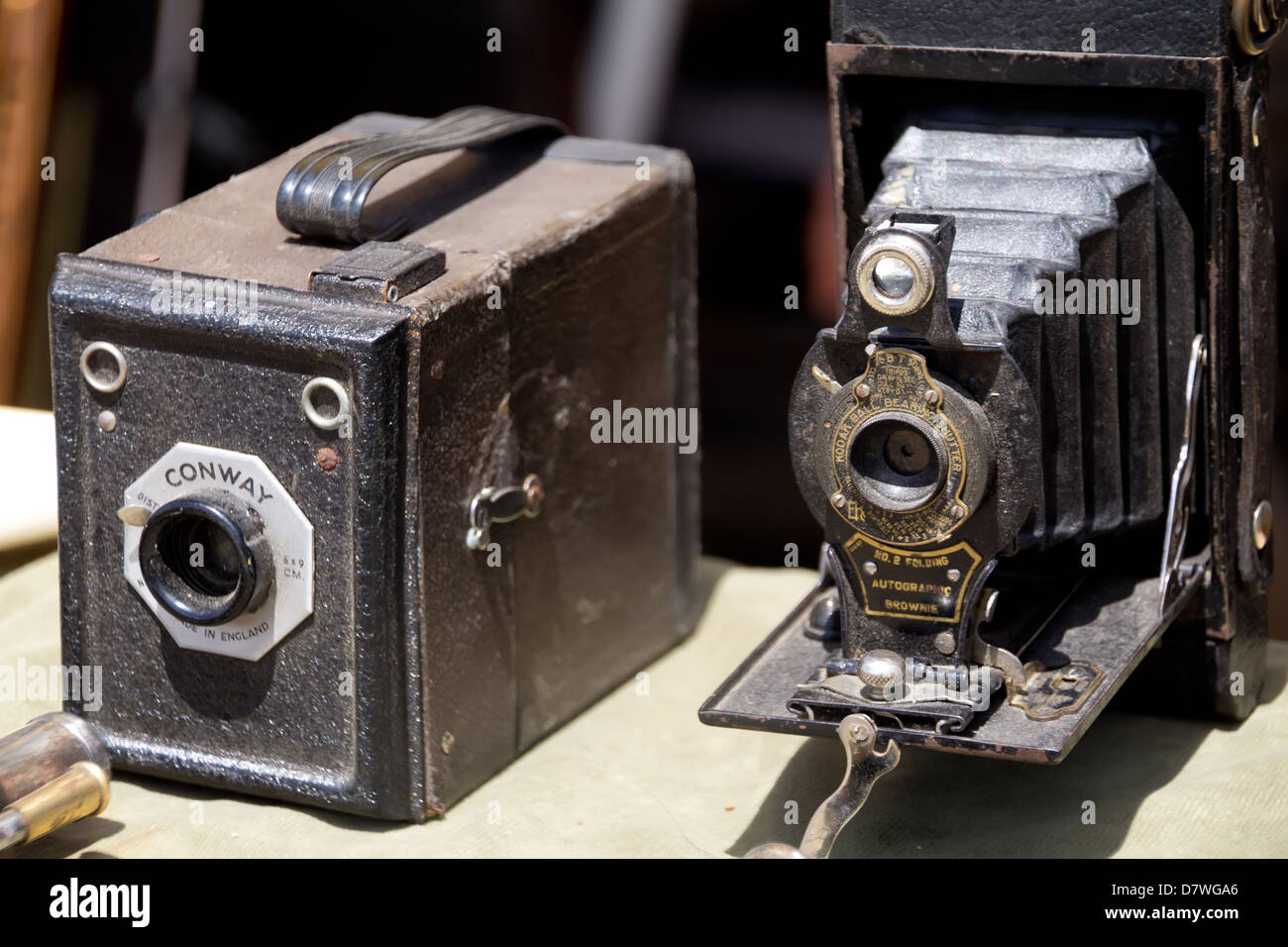 the two very old photo camera Stock Photo - Alamy