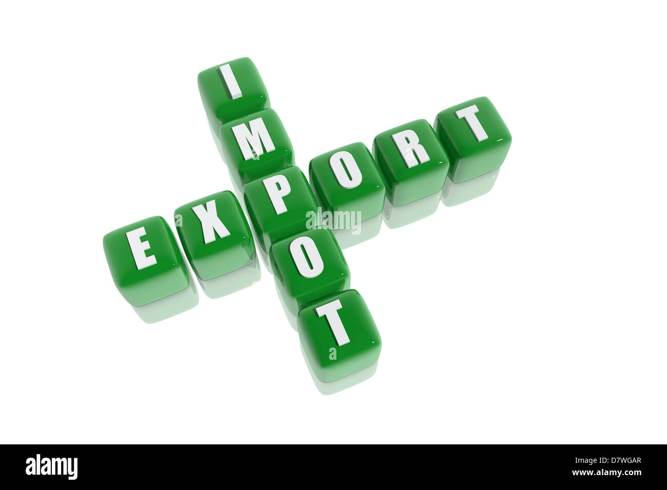 Import and export letter symbols Stock Photo - Alamy