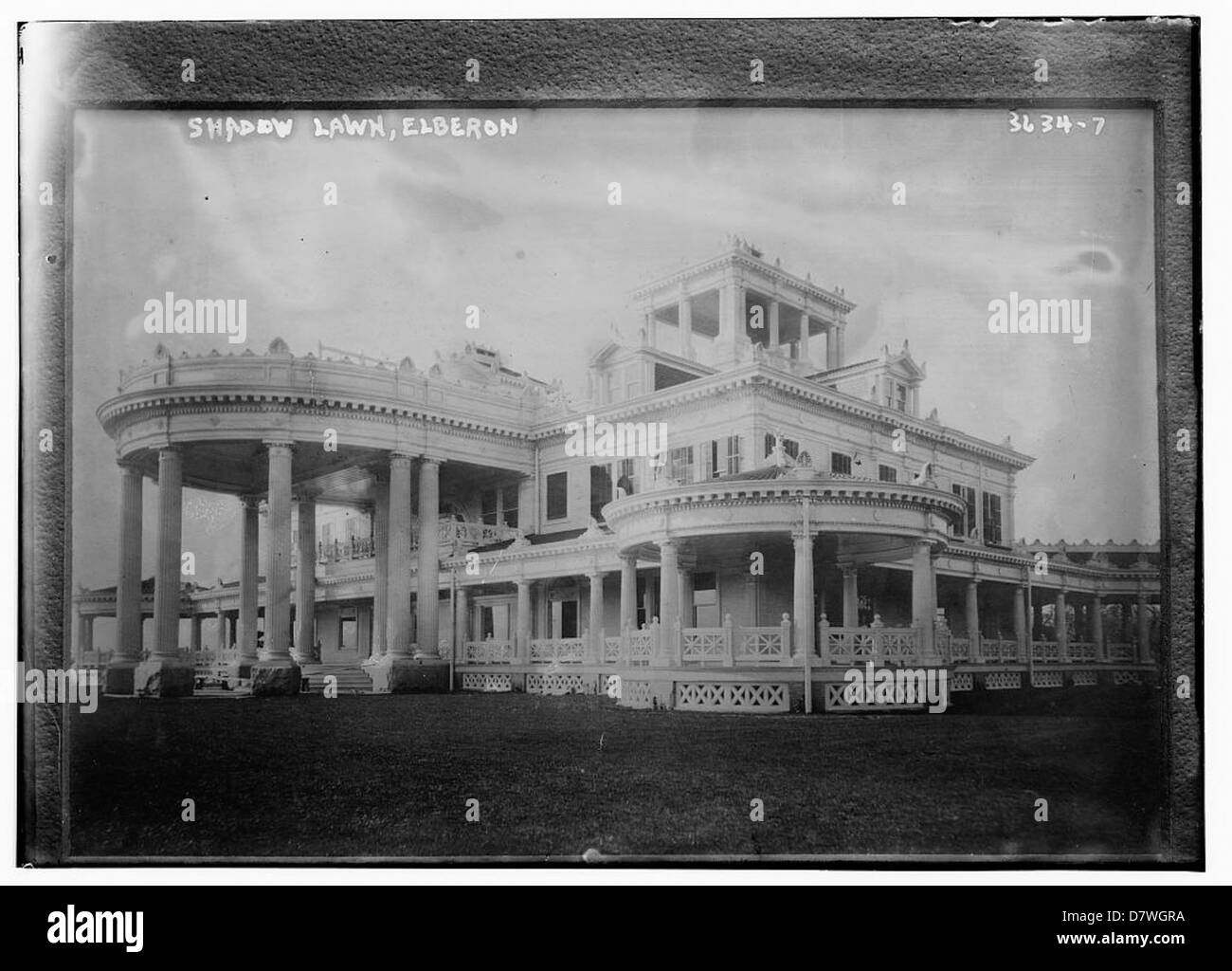 This photograph depicts Shadow Lawn in Elberon, showing the iconic ...