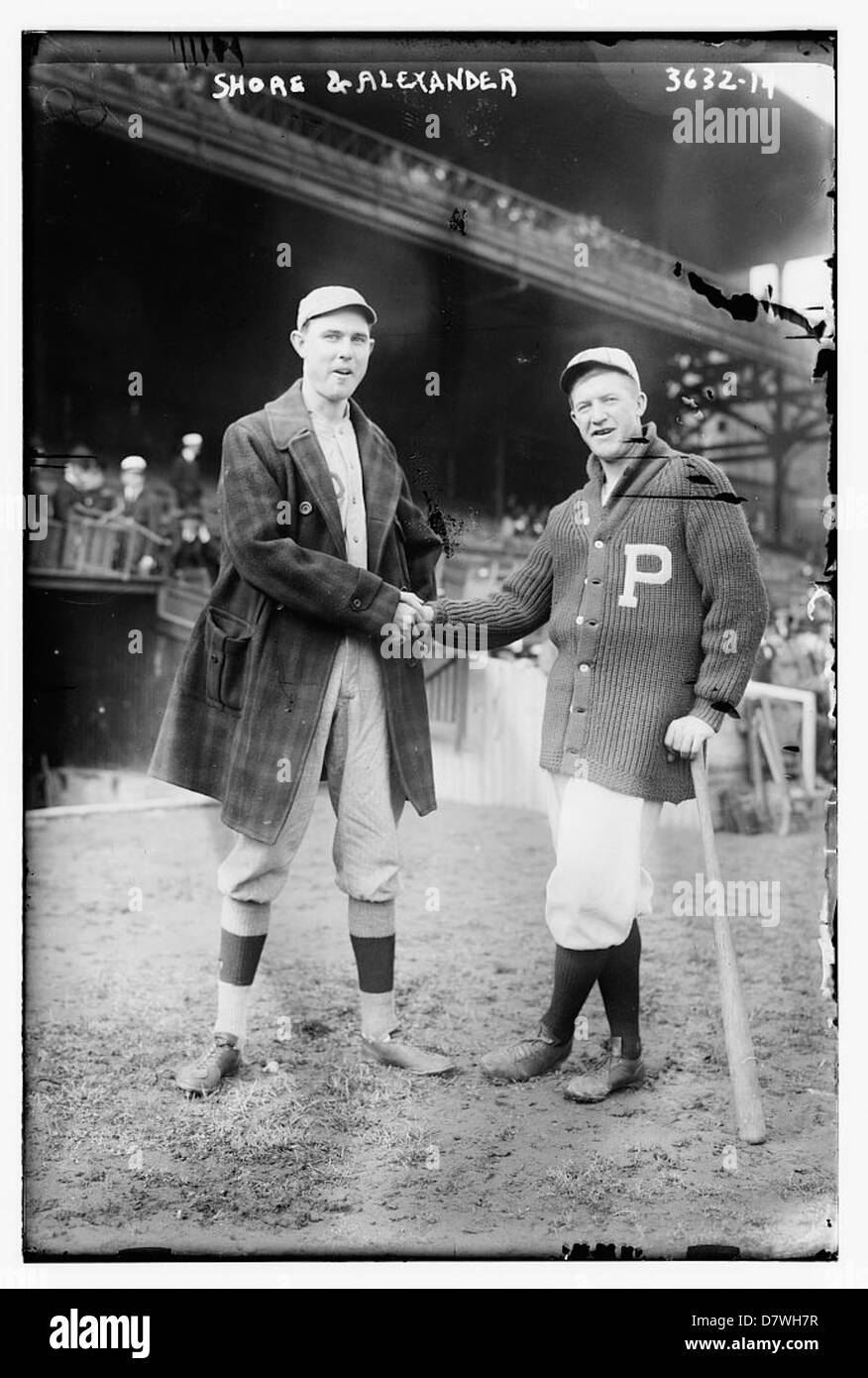 This photograph from the 1915 World Series shows pitchers Ernie Shore ...