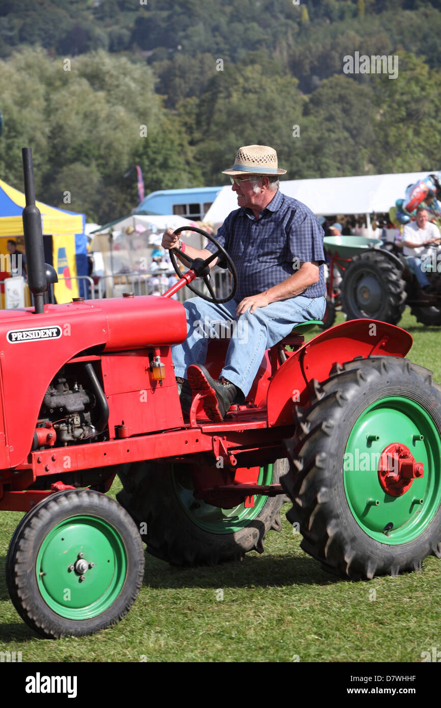 Vintage tractors at a rally in Derbyshire, UK Stock Photo - Alamy